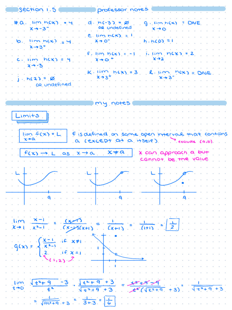 Understanding Limits and Infinite Limits | PDF | Mathematical Analysis ...