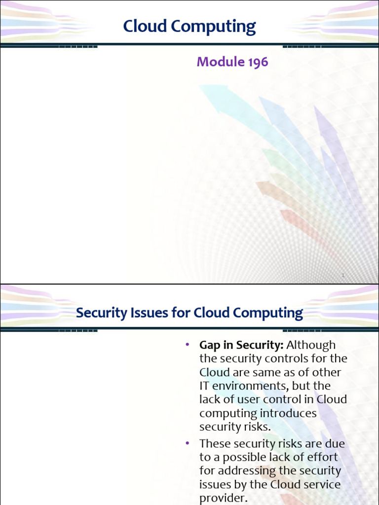 Module 196-206 | PDF | Cloud Computing | Computer Security