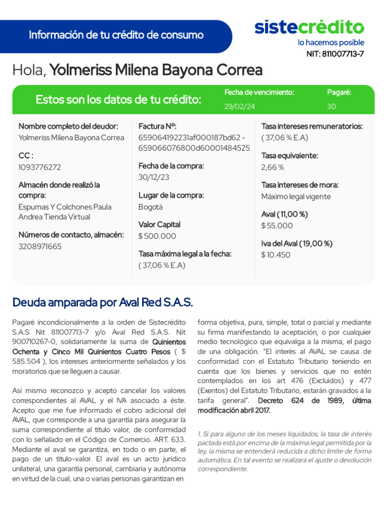 Yolmeriss Milena Bayona Correa: Hola | PDF | Pagos