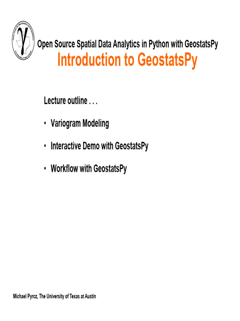 Geostatistics with GeostatsPy Overview | PDF | Spatial Analysis ...
