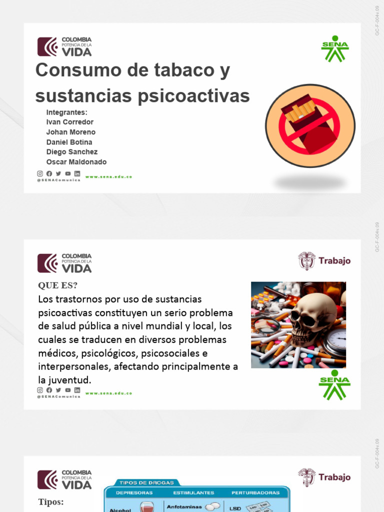 Consumo de Tabaco y Sustancias Psicoactivas | PDF | Drogas Psicoactivas | Adultos