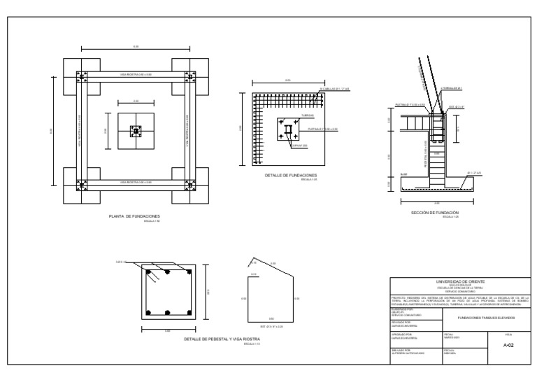 Sc-plano Tanque Elevado Fundaciones | PDF