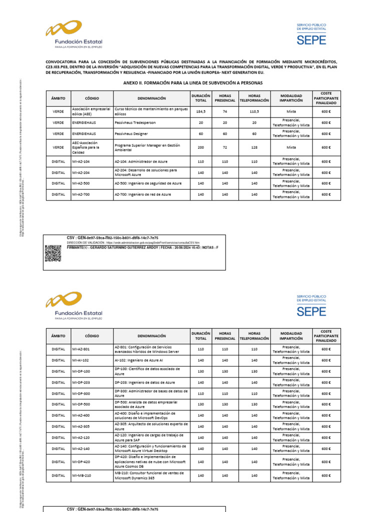 Anexo II - Formacion Linea Personas - Definitivo08052024 | PDF ...