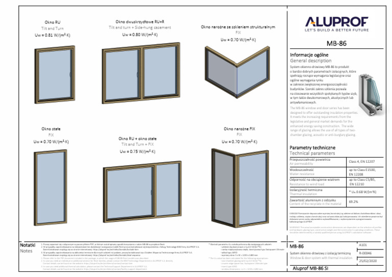 Aluprof MB-86-SI E Alu Windows en | PDF