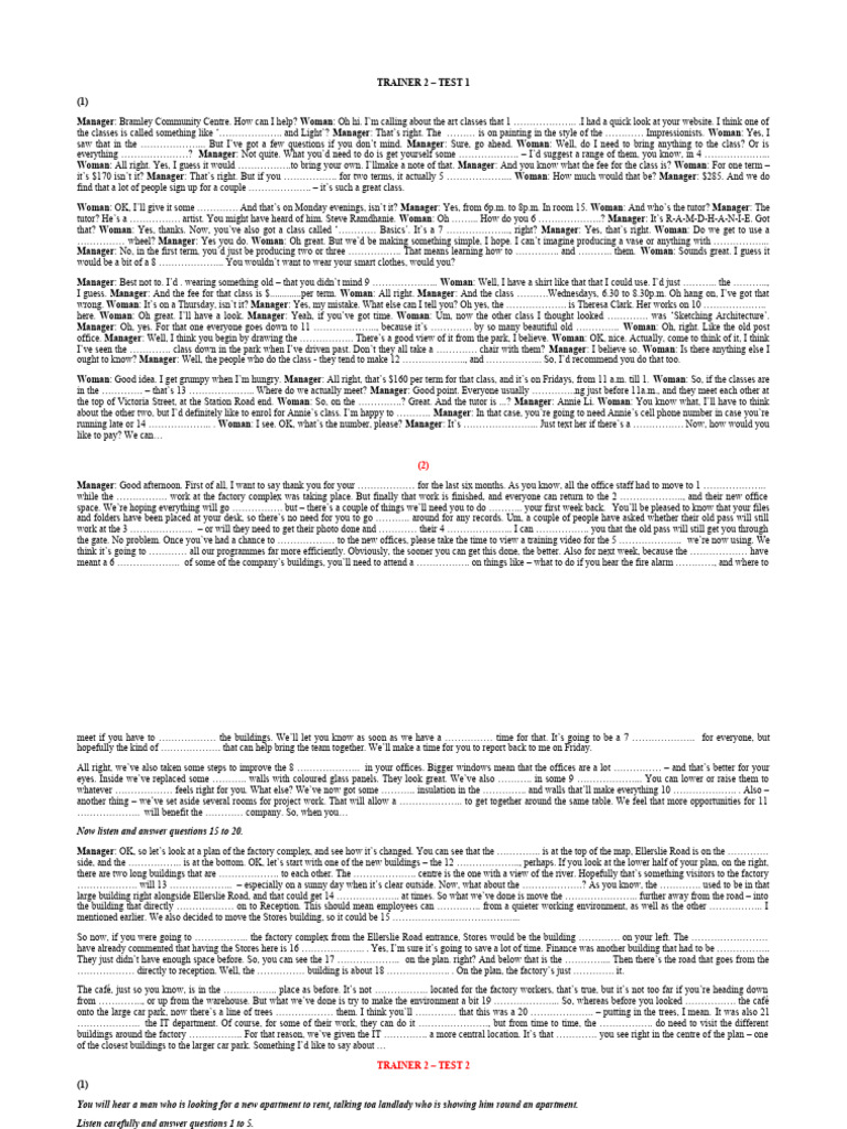 Trainer 2 Sec 1-2 | PDF | Gardens