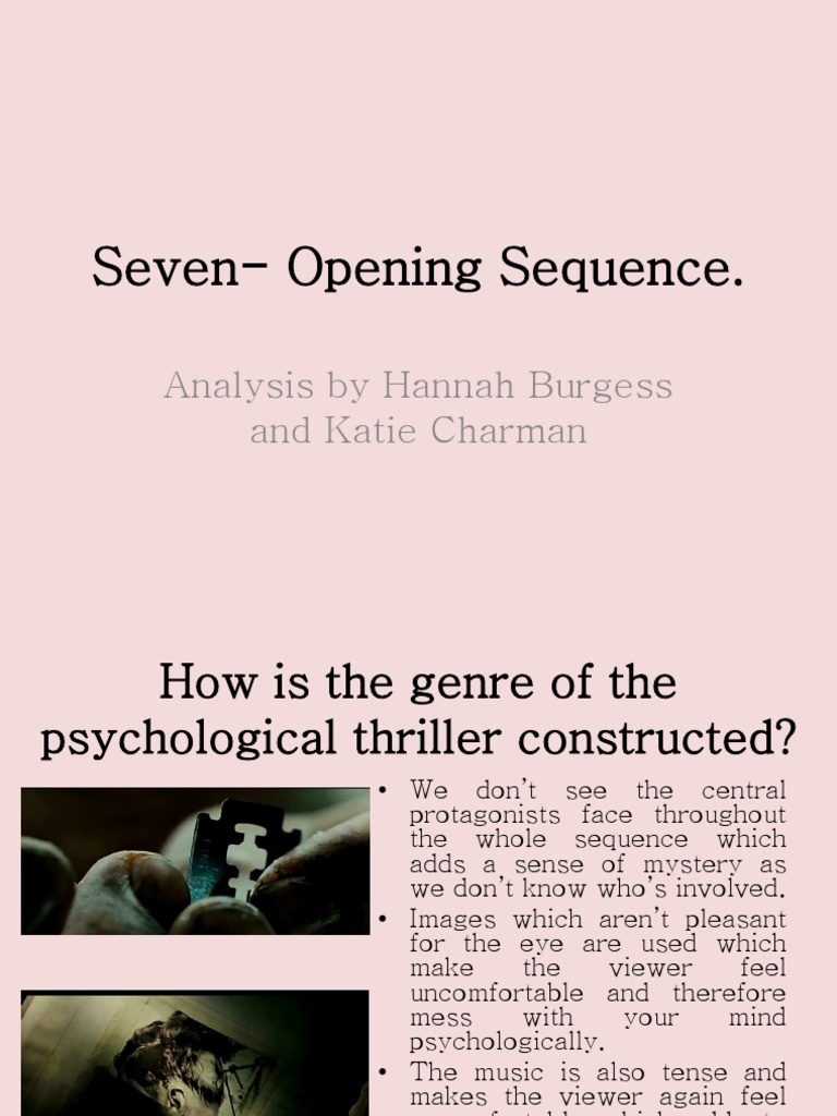 Seven - Opening Sequence | PDF | Thriller (Genre) | Entertainment
