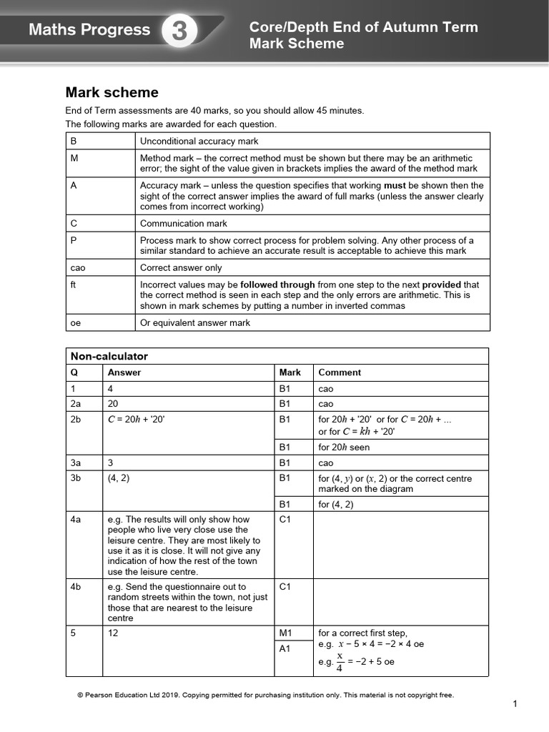 Mathsprog2019 Y9 Eot Aut CD Ms | PDF | Accuracy And Precision | Applied Mathematics