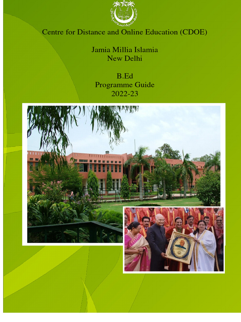B.Ed Distance Program Guide 2022-23 | PDF | Educational Assessment ...