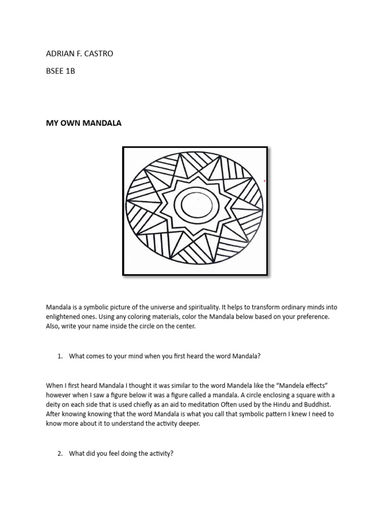 Exploring Mandalas: Personal Reflections | PDF