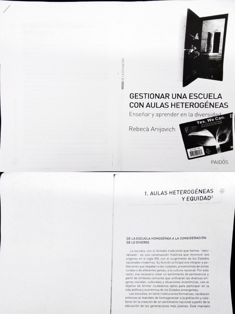 Aulas Heterogeneas y Equidad. Gestionar Una Escuela Con Aulas ...