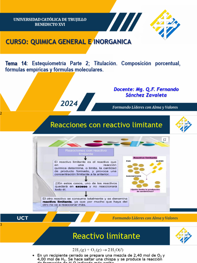 SESION 14 Curso Quimica General Inogarnica | PDF | Valoración | Química