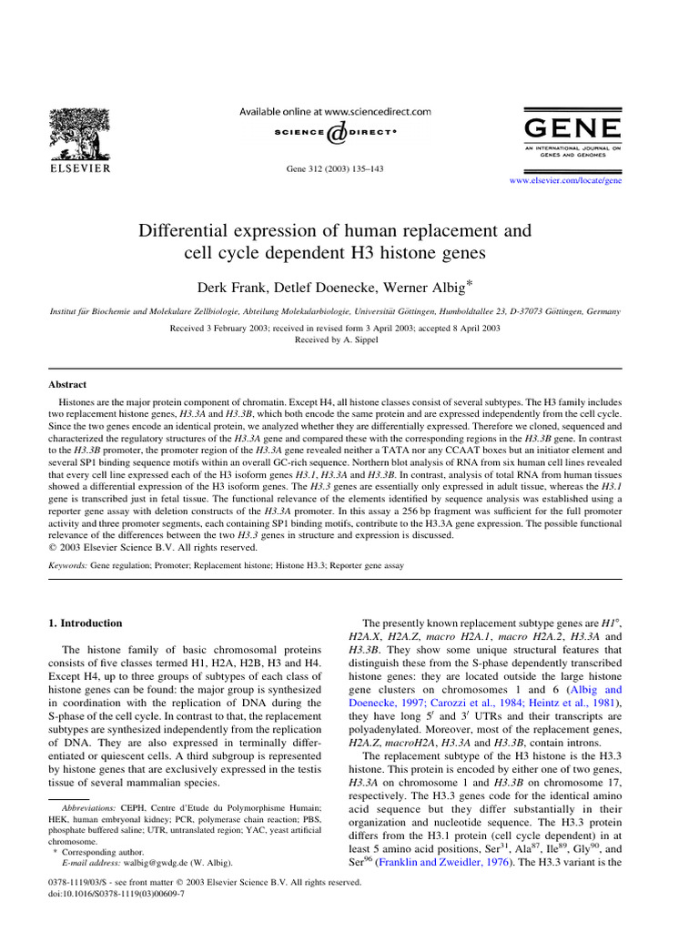 Differential Expression of Human Replacement | PDF | Gene Expression | Gene