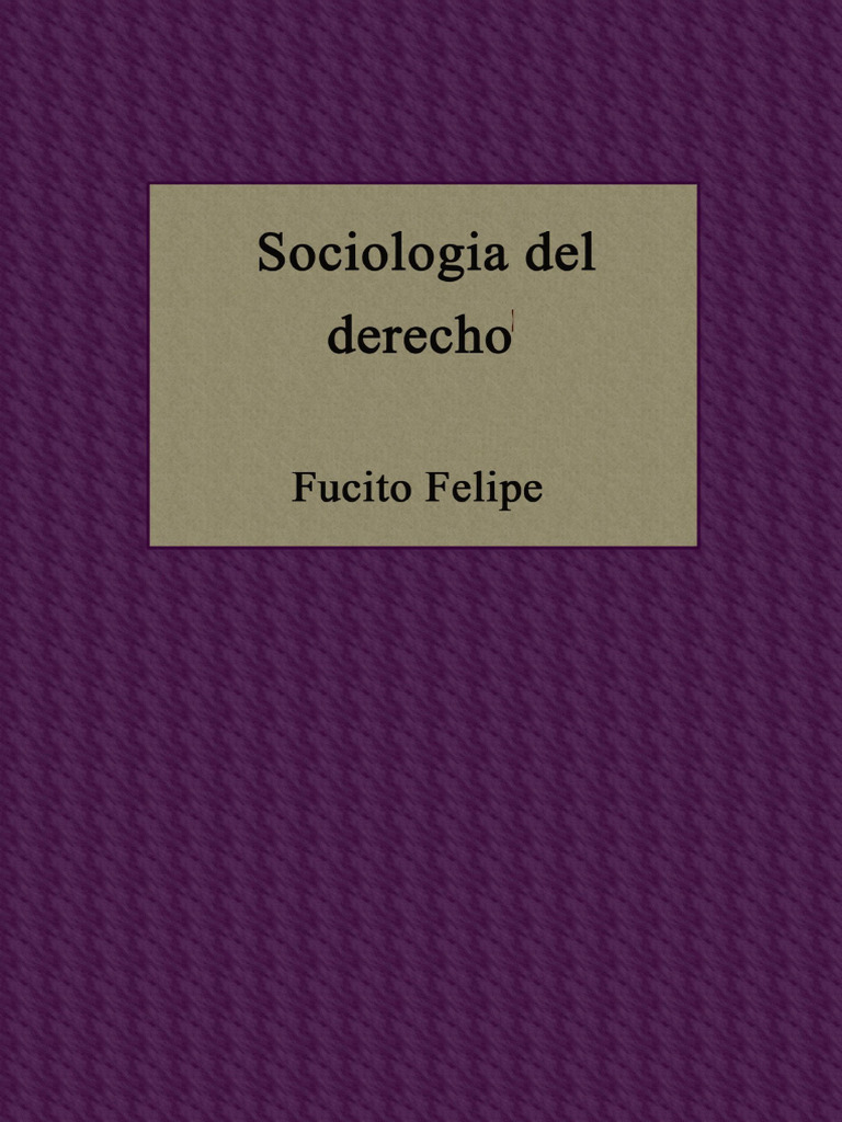 Sociologia Del Derecho - Fucito Felipe | PDF | Sociología | Comportamiento
