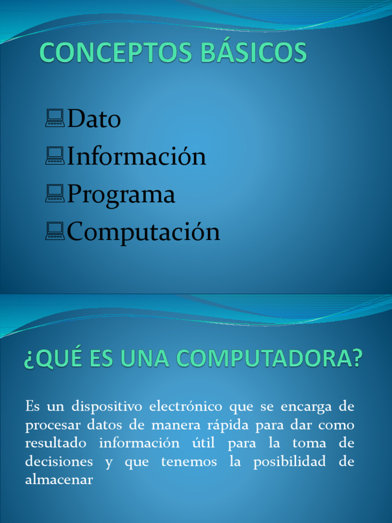 Conceptos Básicos | PDF | Hardware de la computadora | Computadora central