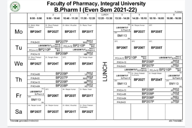 Routine 2nd Semester | PDF
