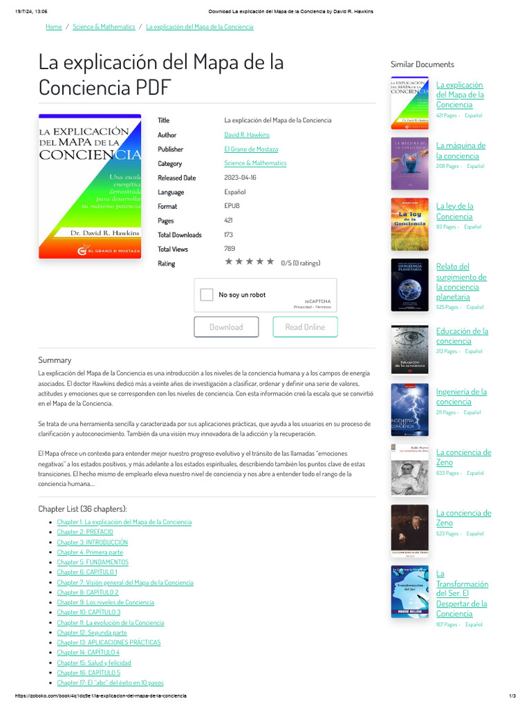 S La Explicación Del Mapa de La Conciencia by David R Hawkins | PDF