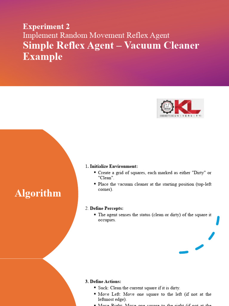 Exp-2 Simple Reflex Agent | PDF | Applied Mathematics | Algorithms