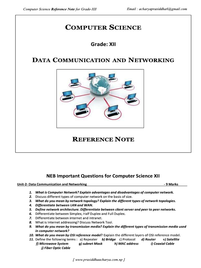 NEB Computer Science Class-12 Chapter 2 | PDF
