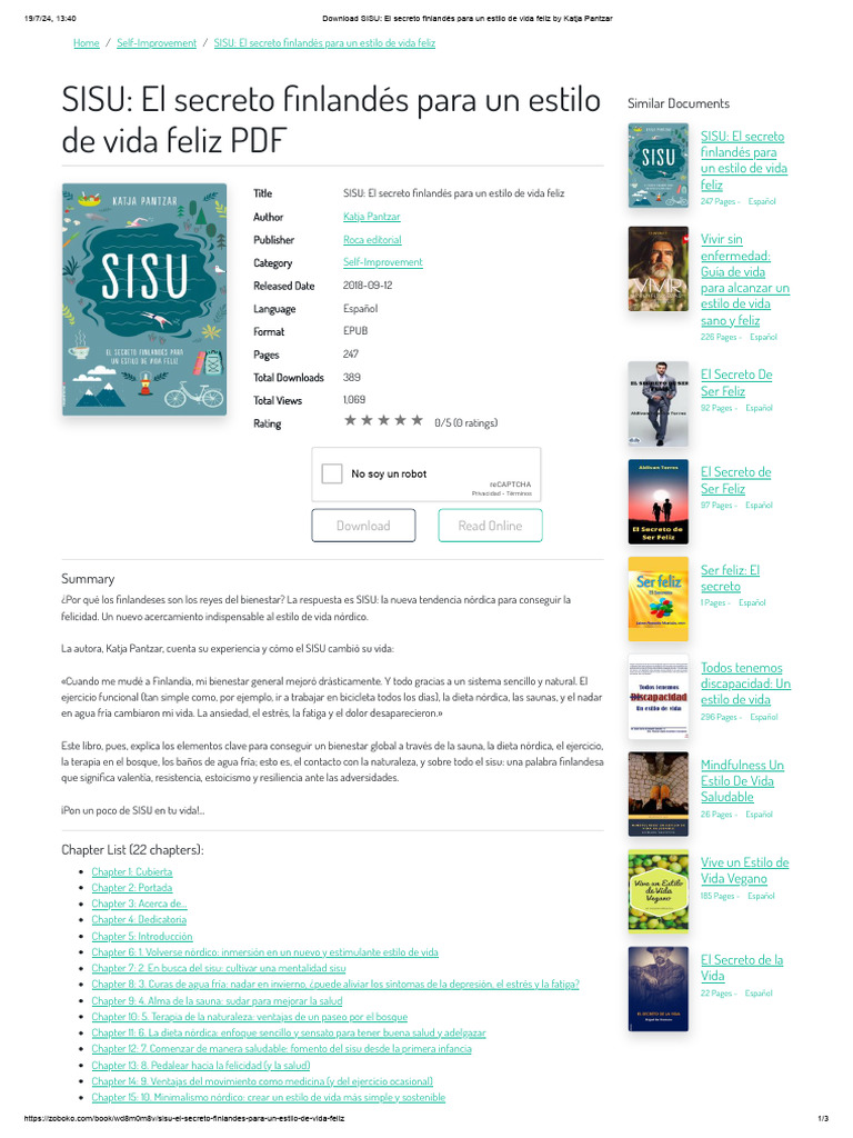 s_SISU_El_secreto_finlandés_para_un_estilo_de_vida_feliz_by_Katja | PDF | Ciencias del ...