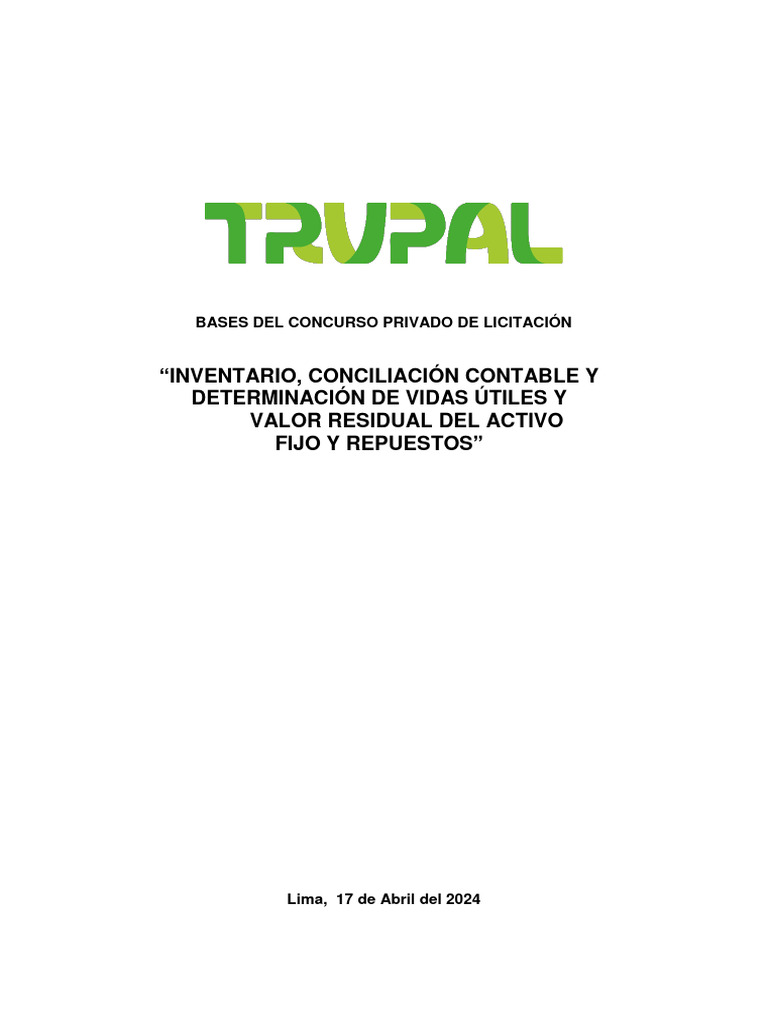 TDR Inventario de Activos Fijos 2024 V3 | PDF | Valoración (Finanzas) | Business