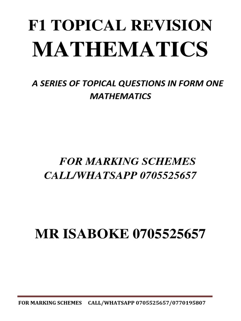 F1-MATHS-TOPICALS | PDF | Area | Interest