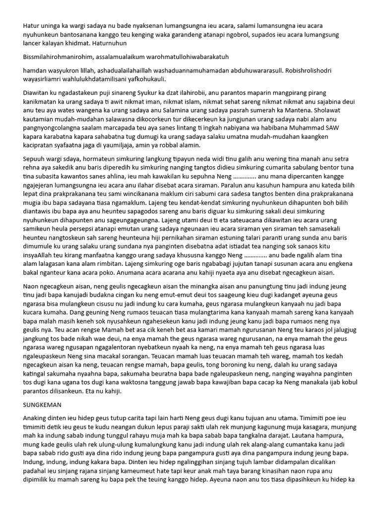 Script Acara Sungkeman | PDF