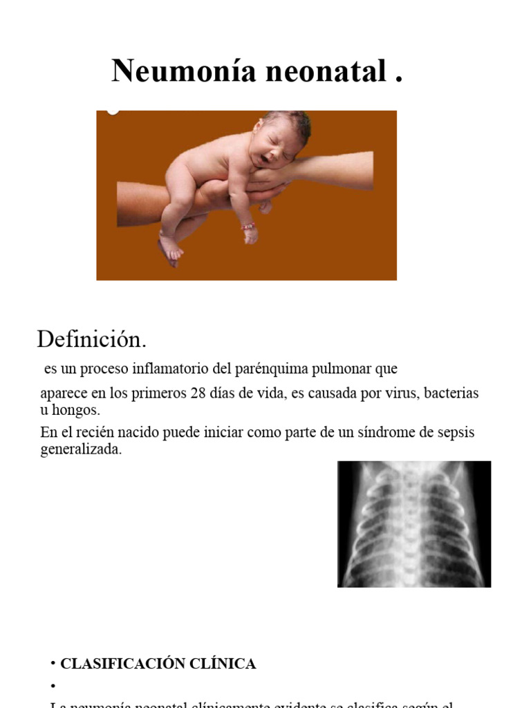 Neumonía Neonatal: Guía Clínica | PDF | Neumonía | Medicina CLINICA