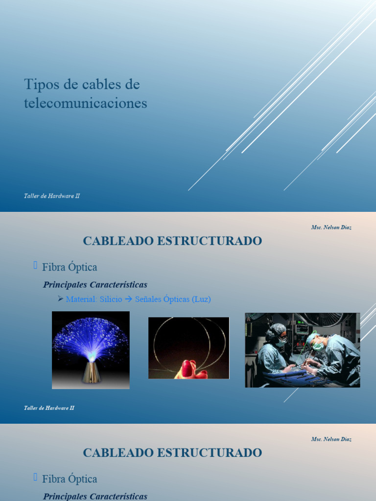 Tipos de Cables de Telecomunicaciones | PDF