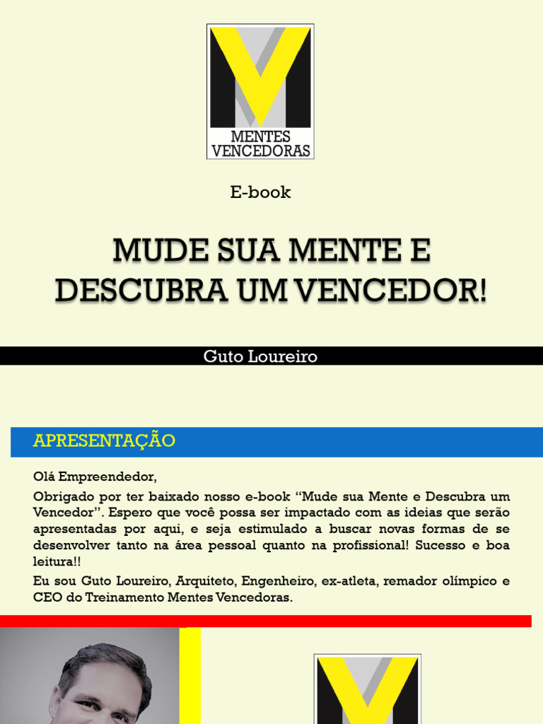 E-Book 1 - Mude Sua Mente e Descubra Um Vencedor! | PDF | Empreendedorismo