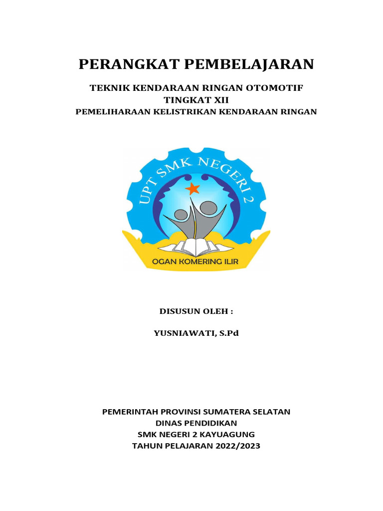 Perangkat Pembelajaran TKR | PDF