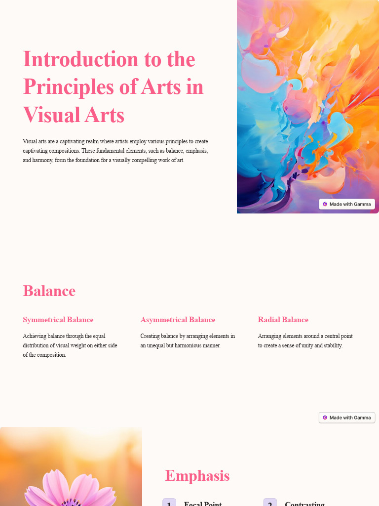 Principle of Arts | PDF | Composition (Visual Arts) | Rhythm