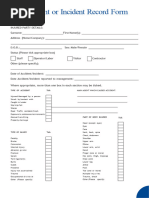 Incident Accident Register Template | PDF