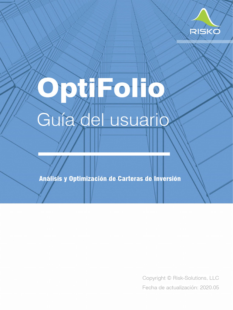 Optifolio UsersGuide ES | PDF | Microsoft Excel | Desviación Estándar