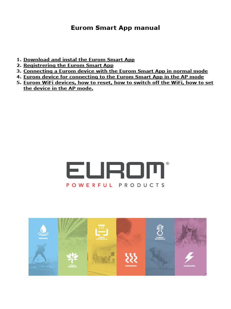 Eurom Smart App Manual en Versie 2 | PDF | Wi Fi | Mobile App