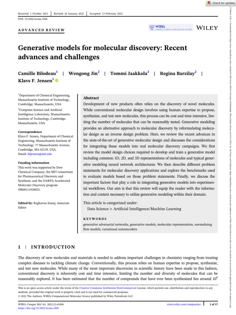 Generative Models in Molecular Discovery | PDF | Quantitative Structure ...