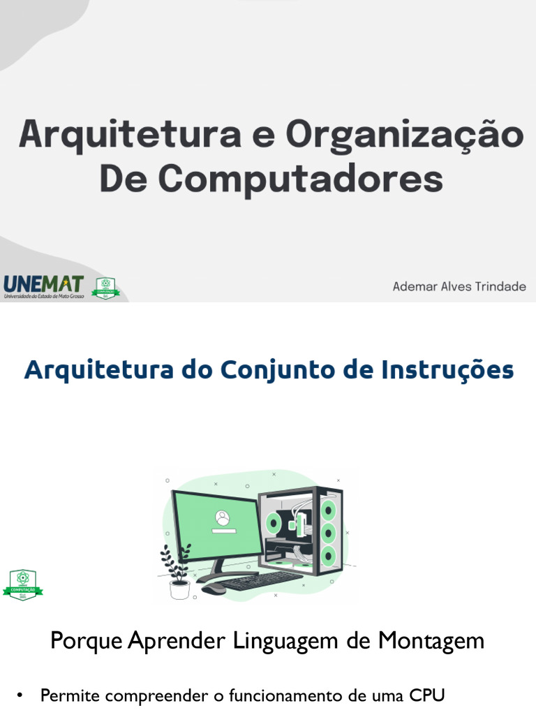 Aula Arquitetura Instruções | PDF | Linguagem de programação ...