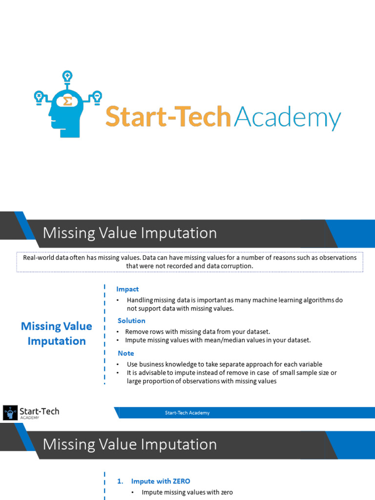 Missing Value Imputation Guide | PDF | Business | Computers