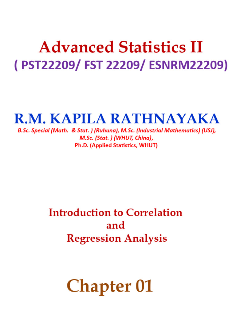 STAT22209 - Chapter 02-Regression Analyisis - 2022 | PDF | Coefficient Of Determination ...