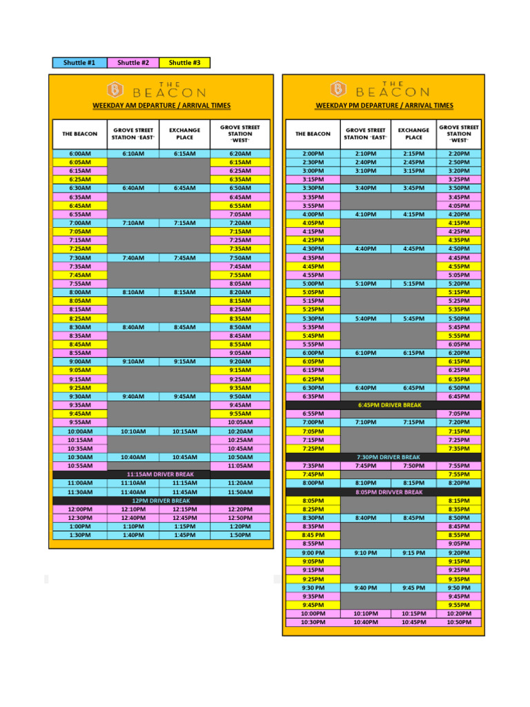 Weekday Schedule - 8.28.23 | PDF
