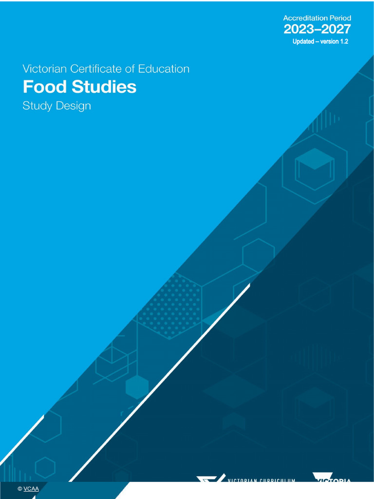 2023-2027 VCE Food Studies Study Design | PDF | Food Security ...
