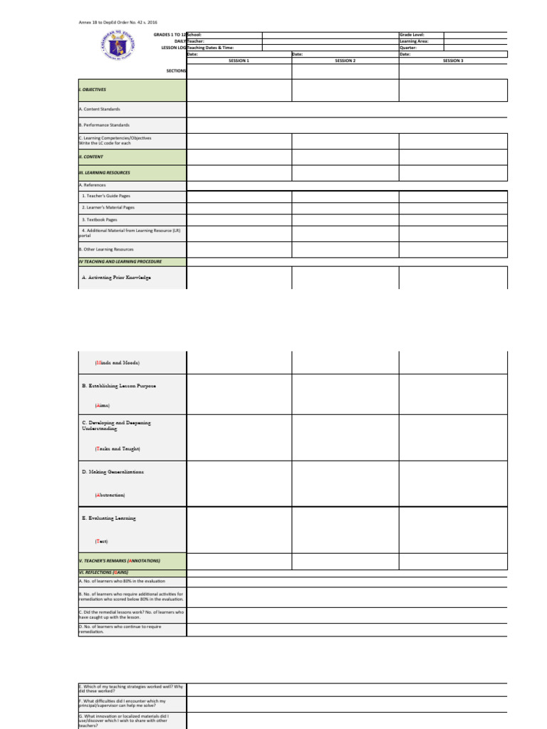 Grade 7 Matatag Card Template | PDF