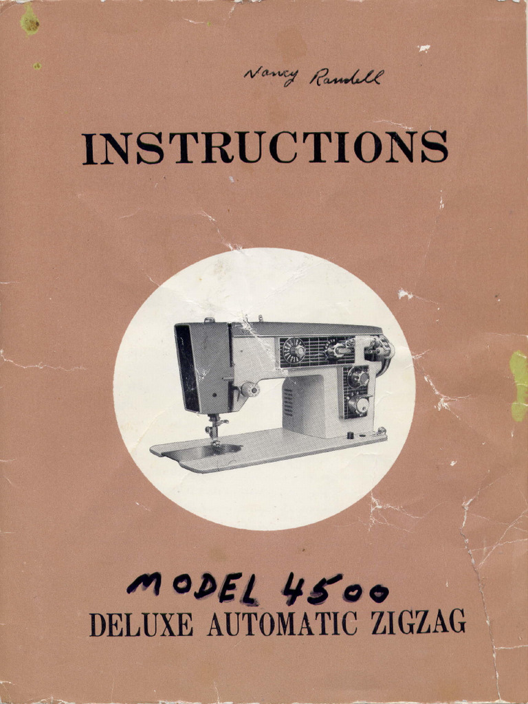 Imperial 4500 Sewing Machine User Manual | PDF