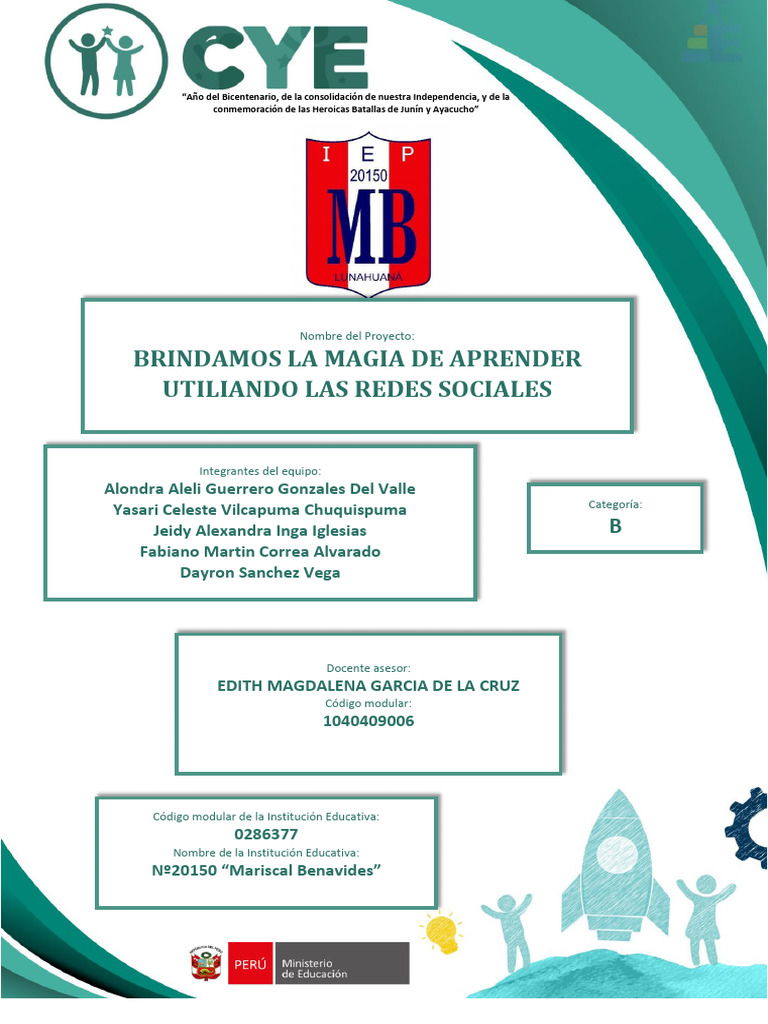 Proyecto Cye La Magia de Innovar Celeste 2024 | PDF | Business | Tecnología de información y ...