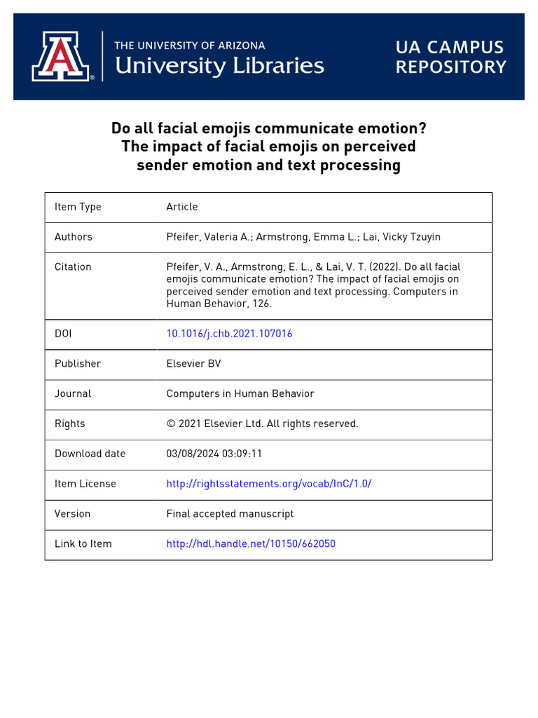 Preproof Emoji | PDF | Cognition | Neuroscience