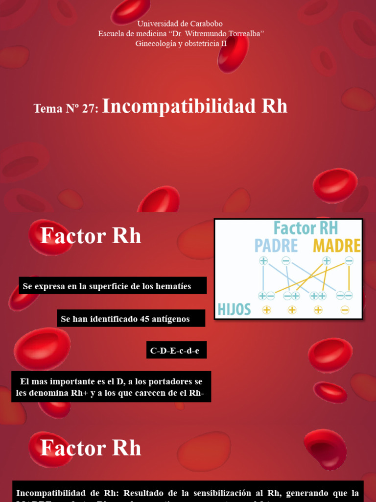 Incompatibilidad RH | PDF | Feto | Tejido (biología)