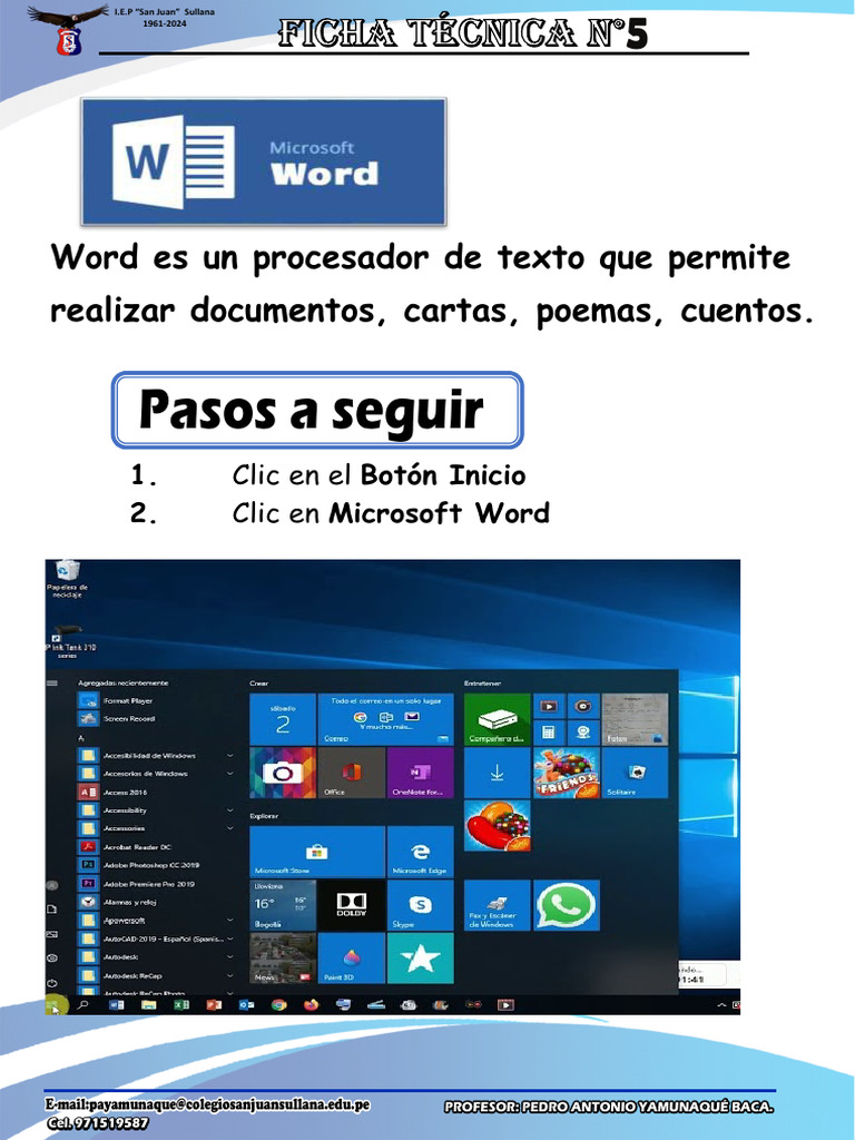 Sesion 5 Inicio de Word | PDF