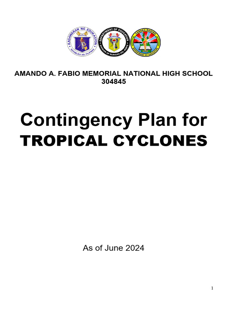 Deped - School CP Template - Amando A. Fabio Mnhs | PDF | Tropical Cyclones | Storms