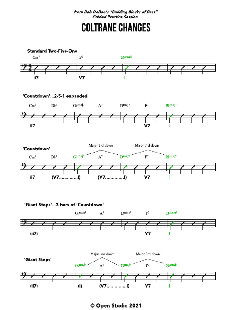 Guide To Coltrane Changes - Bob DeBoo | PDF