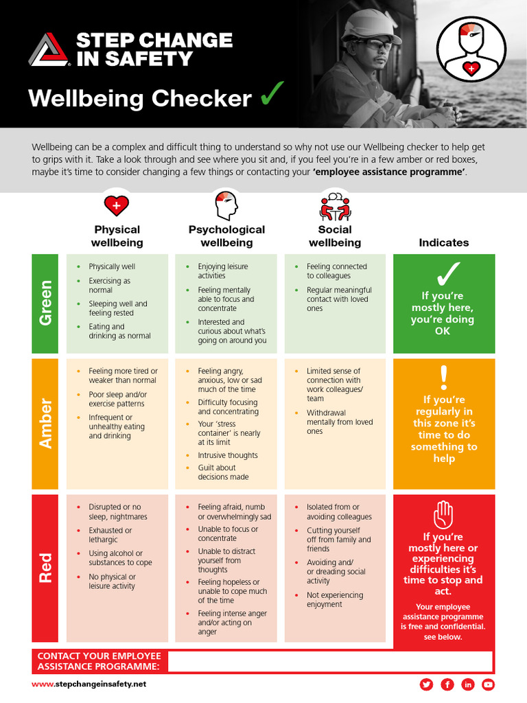 Wellbeing Checker EAP Poster Interactive | PDF | Feeling | Social ...