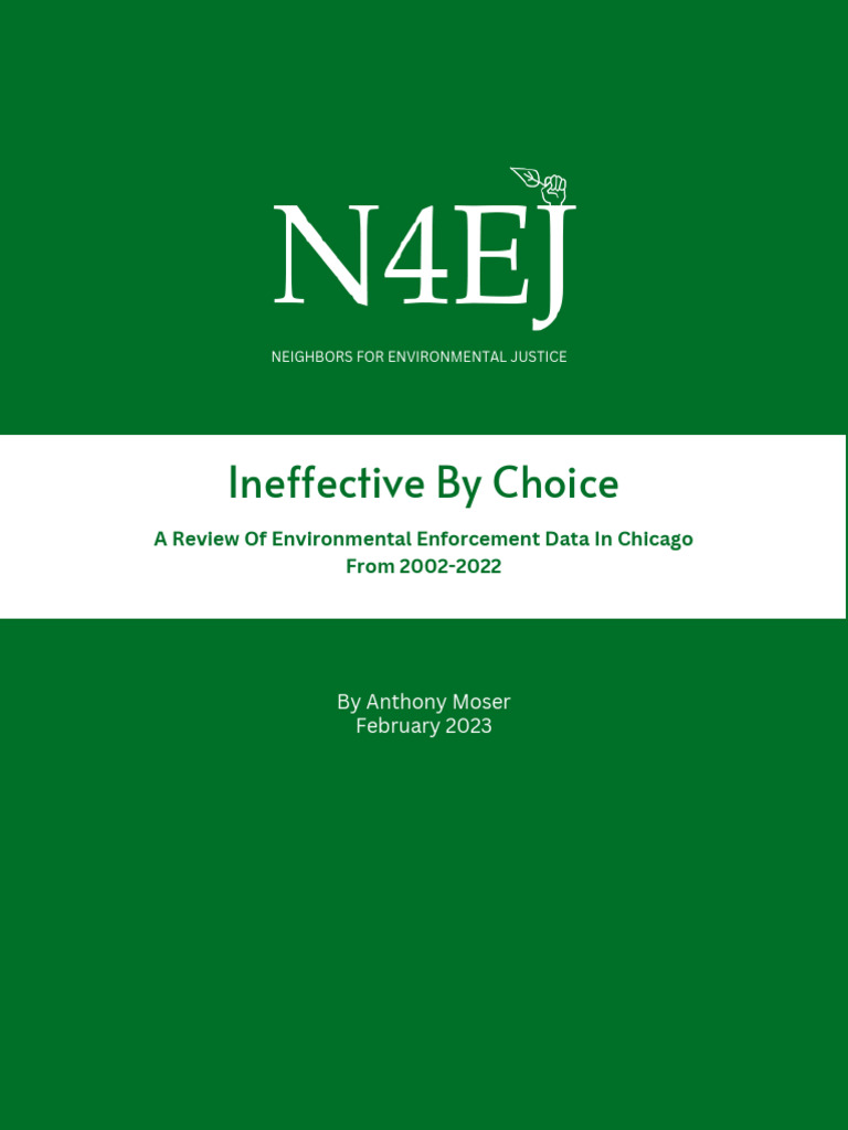 Ineffective by Choice - A Review of Environmental Enforcement Data in ...